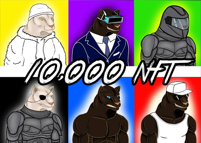 Create 10,000 nft art collection by Shopdeez | Fiverr