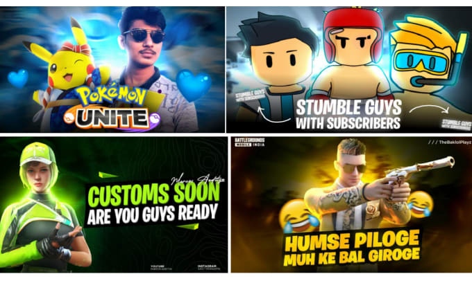 Design personalize stream overlay, thumbnail and channel art by ...