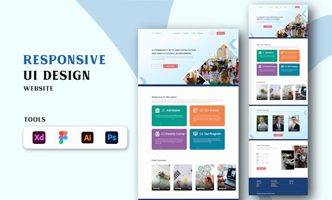 Create a modern responsive website, landing page ui design by Ma ...