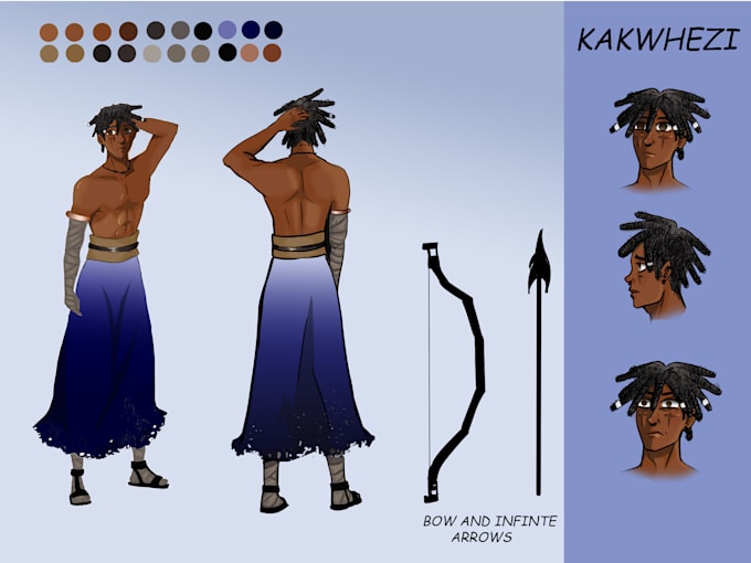 Draw your character sheet by Mwicheblue | Fiverr