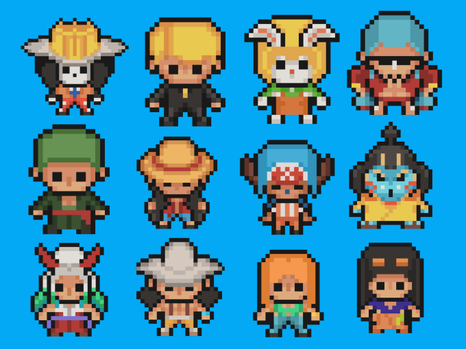 Draw chibi character pixel art by Mangdesain | Fiverr