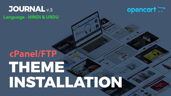 Install opencart, journal 3 theme and customize theme for your store by Kashifashraf336 | Fiverr