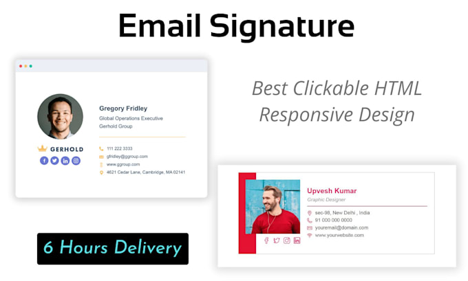 Make responsive html email signature by Marufjisan | Fiverr