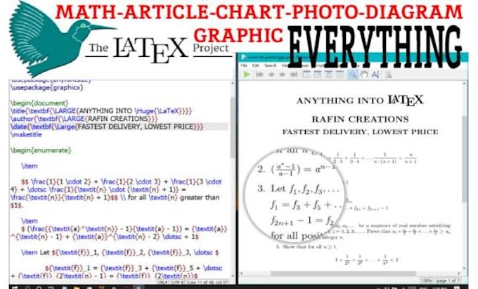 Convert any document,math,book into latex, everything by Rafin ...