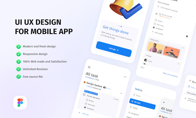 Design stunning ui ux for mobile apps using figma by Zhofran | Fiverr