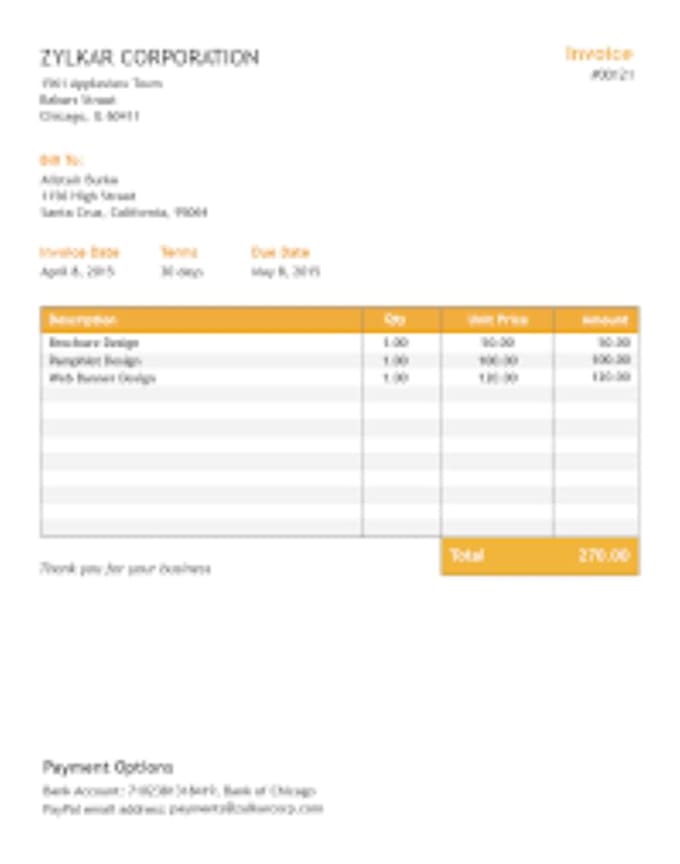 Creating invoices for businesses easy and useful by Apektas98 | Fiverr
