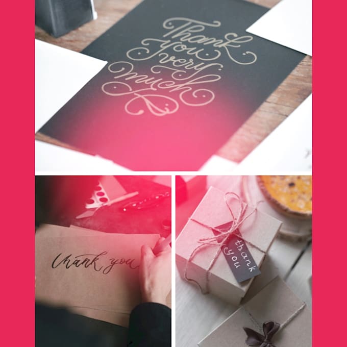 Create amazing thanks cards for you by Zunii48 | Fiverr