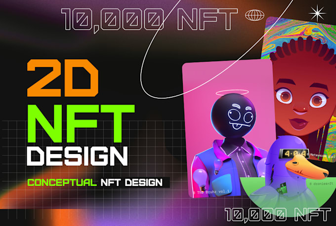 Design 2d nft 100 1k 10k arts 2d nft collection by Caffreyneil | Fiverr