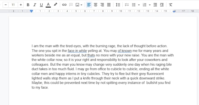 Make a edgy, aggressive and threatening speech by Yourmangamblin | Fiverr