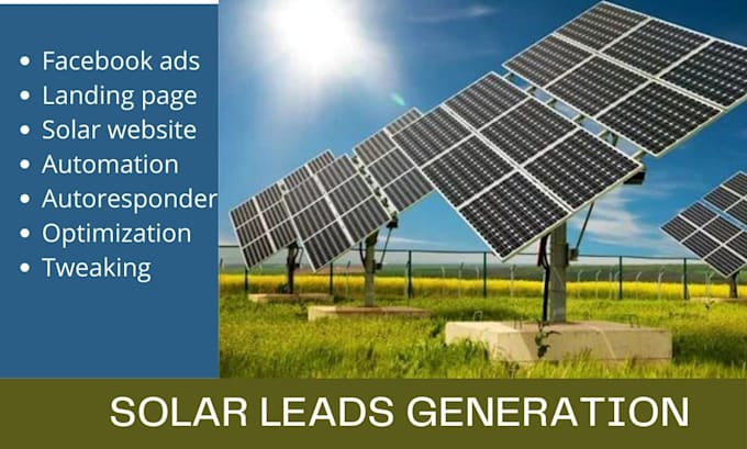 Generate high quality solar leads by Krystyna_chris | Fiverr