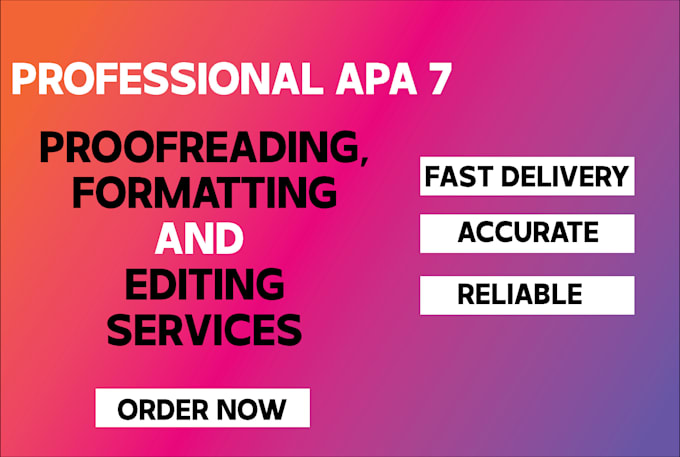 Proofread and edit apa 7 documents within 8 hours by Sialojnr | Fiverr