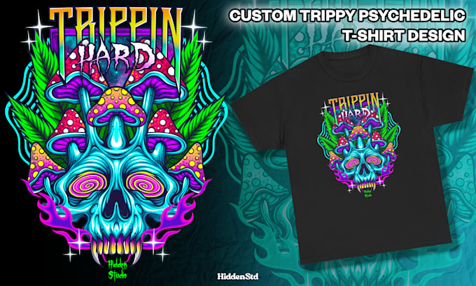 Create trippy psychedelic design for t shirt and merch by Hiddensstudio ...