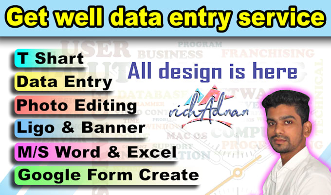 Data entry and all graphics design by Yeakubkhanadnan | Fiverr