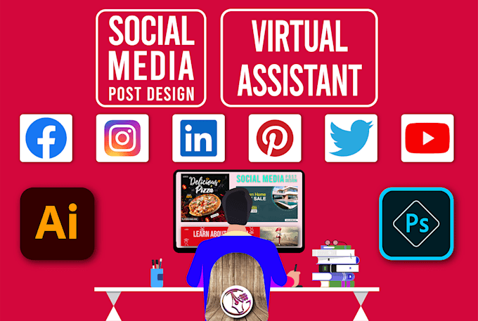 Be your graphic design virtual assistant for social media post design ...