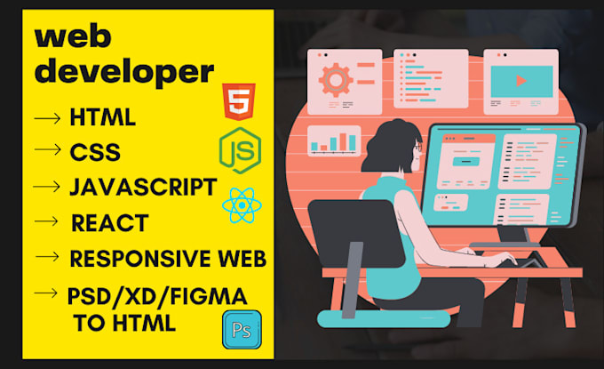 Be your front end web developer javascript react vue by Pervaizqadir ...