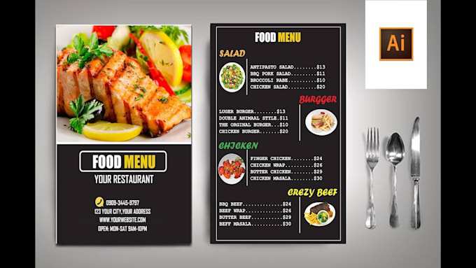 Design professional food menu,restaurant menu or price list by ...