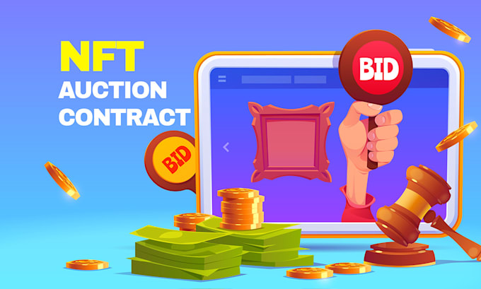 Develop nft auction smart contract with erc721 by Corpano | Fiverr