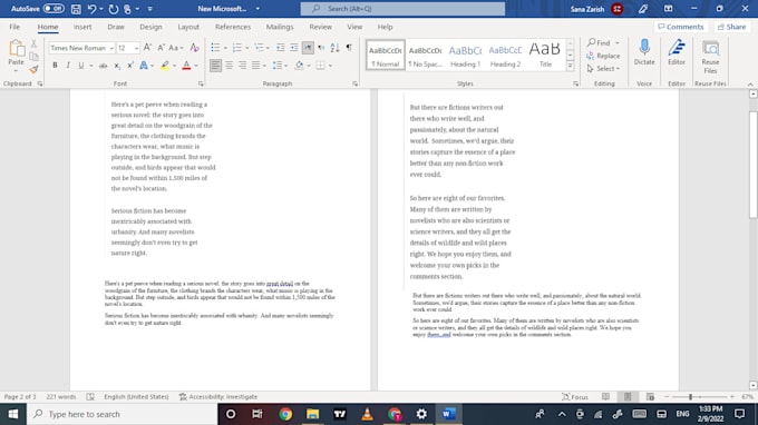 Data entry, content writer, typist by Tayyaba0sana | Fiverr