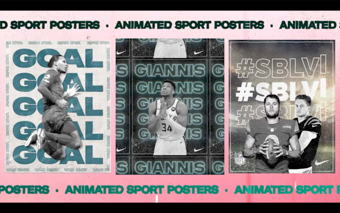 Create the best animated sport posters by Jrobertson3105 | Fiverr