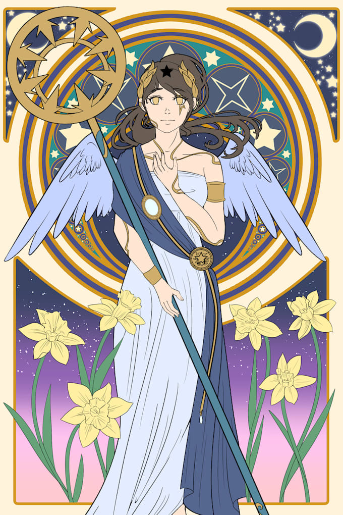 Do flat coloring of comics and drawings by Vika_astrea | Fiverr