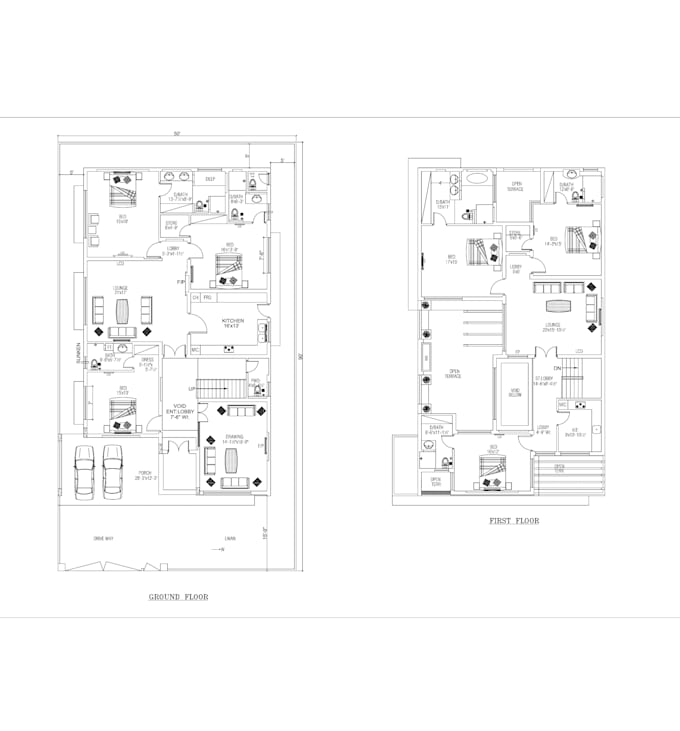 Design your house floor plan in autocad by Mehdiizaidi | Fiverr