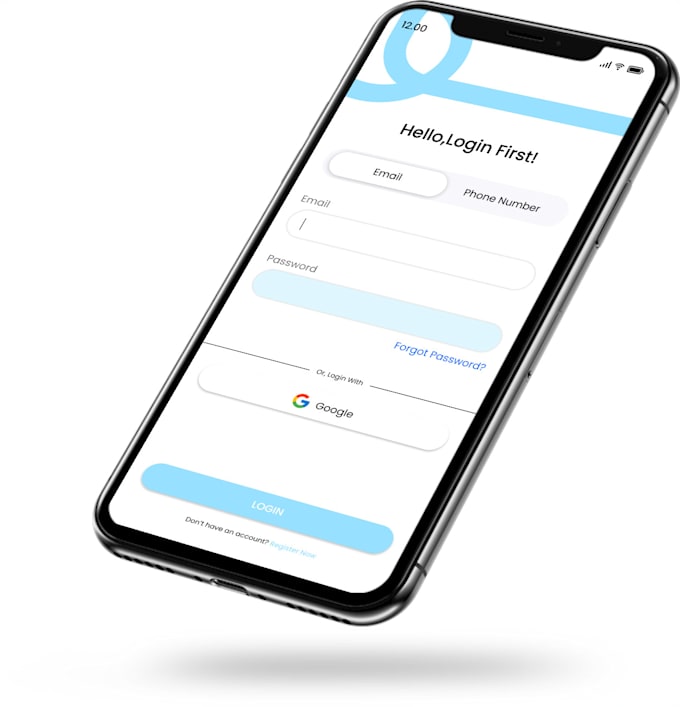 Design mobile app login ui ux by Allinhere8 | Fiverr