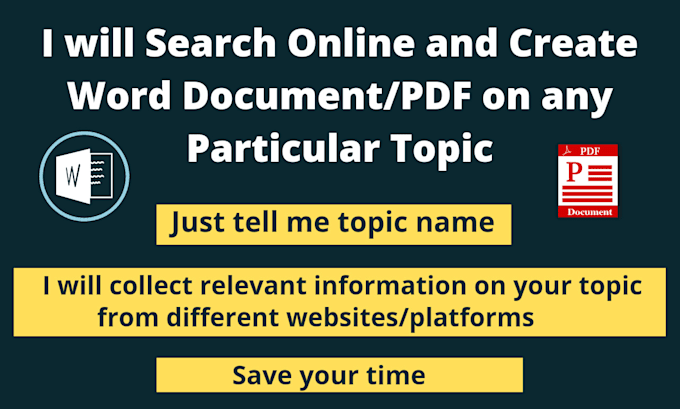 Do deep web search and create a informative document or pdf on any ...