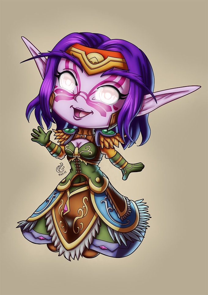 Create a cartoon art of your character by Lady_rosse_ | Fiverr