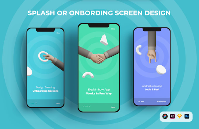 Design onboarding screens and splash screen for mobile app by The ...