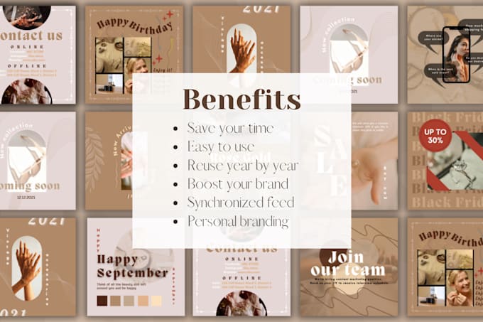 Design editable instagram post templates on canva by Venyng | Fiverr