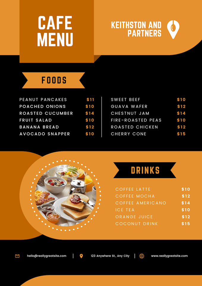 Do food menu for you restaurant by Bellarana | Fiverr