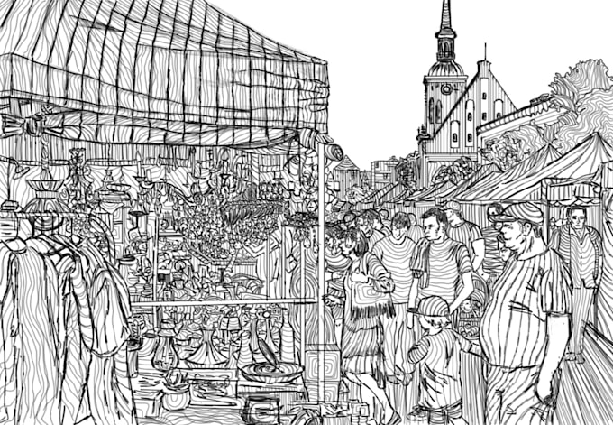 Create an outstanding line art by Therealzaned | Fiverr