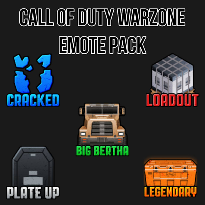 Provide you with a call of duty warzone emote pack pack by Tomb999 | Fiverr