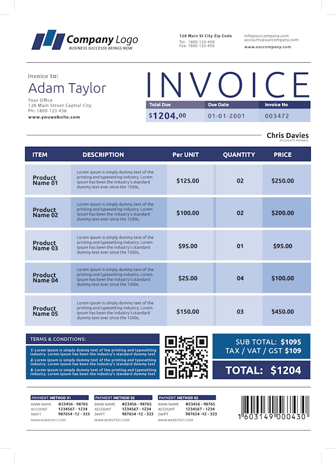 Create professional invoice, fillable pdf, checklist, worksheets and ...