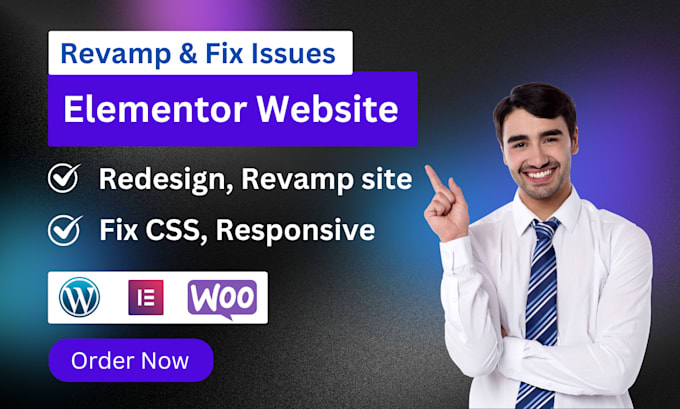 Revamp, redesign wordpress elementor website, fix errors, responsive, css issues by Nuruzzaman ...
