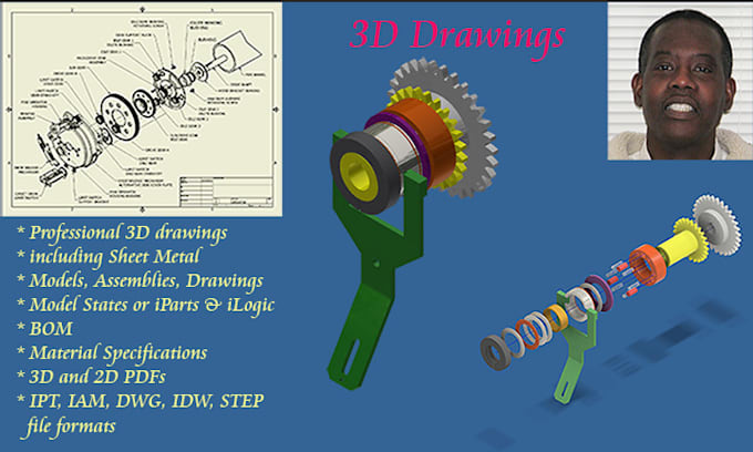 Create 3d models, assembly and drawings by Csddrafter | Fiverr