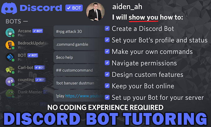 Teach discord bot creation and coding by Aiden_ah | Fiverr