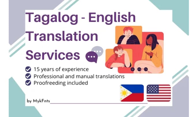 Provide accurate translation from english to tagalog by Mykfnts | Fiverr