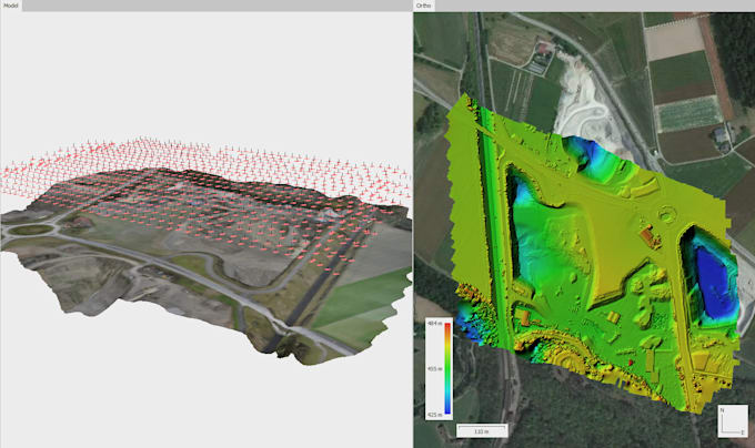 Do process and analyze images through the drone to create the 3d model ...