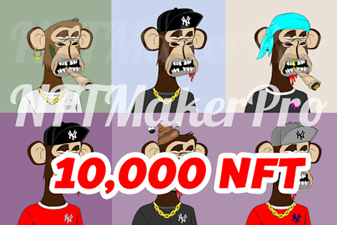 Draw your 10,000 nfts collection by Nftmakerpro | Fiverr