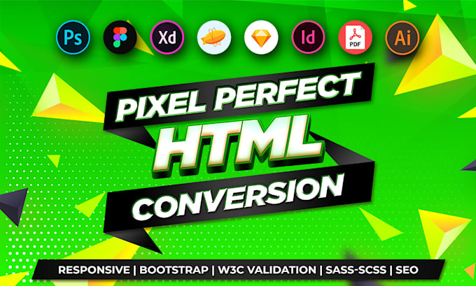 Convert figma to html, xd to html, psd to html responsive bootstrap ...