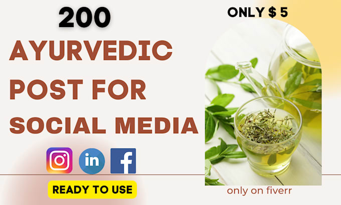Give you 200 ayurvedic post templates for social media by Simpi_giri ...