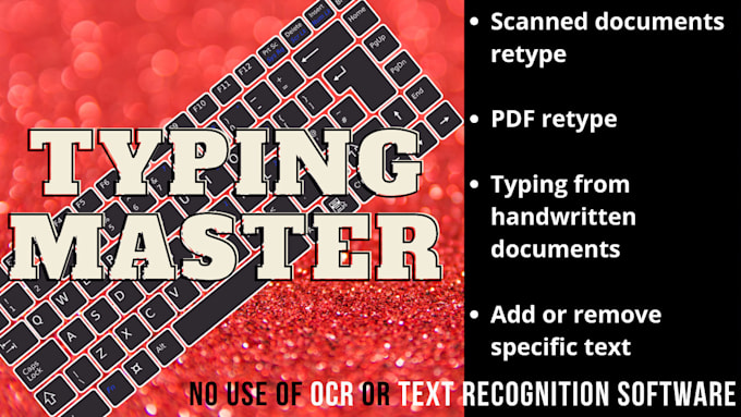 Retype document from pdf,image, scanned copy to ms word,excel,google ...