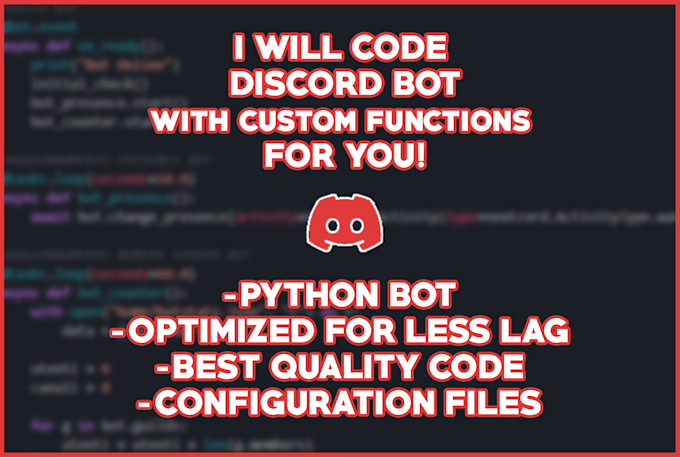 Code a discord bot for you by Theonlygabry | Fiverr