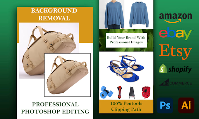 Do bulk image background removal, product photo editing, photoshop ...