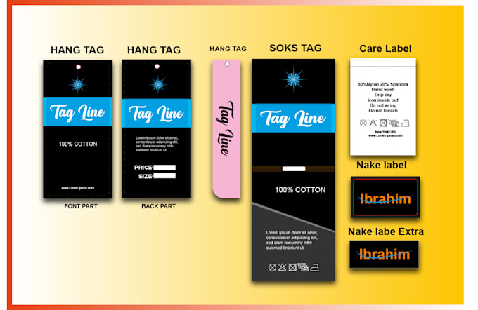 Clothing hang tag, price tag and label design any size by Creative4545 ...