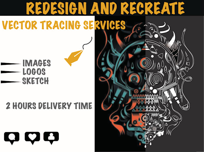 Do vector tracing redesign or redraw any image by I_hira | Fiverr