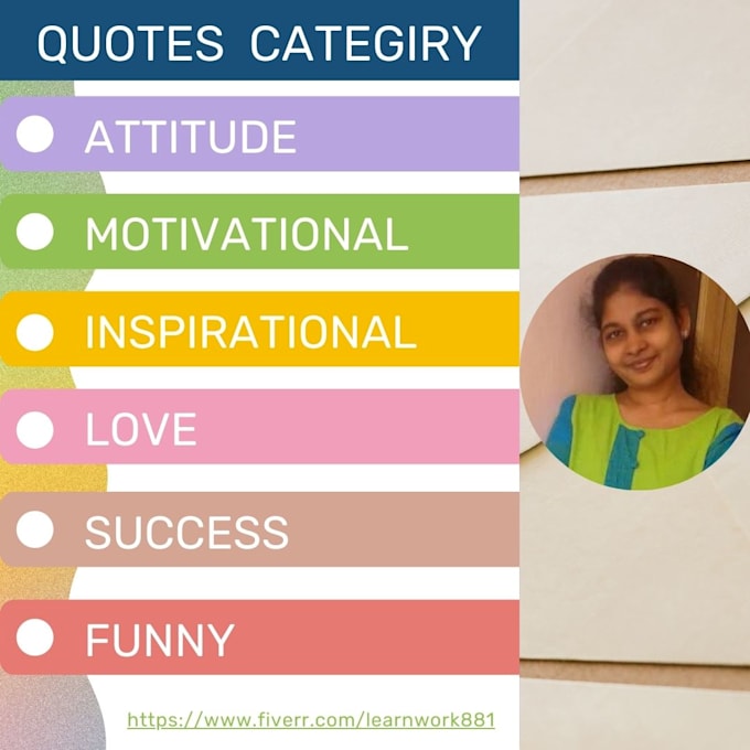 Provide quotes by category with your own logo by Learnwork881 | Fiverr