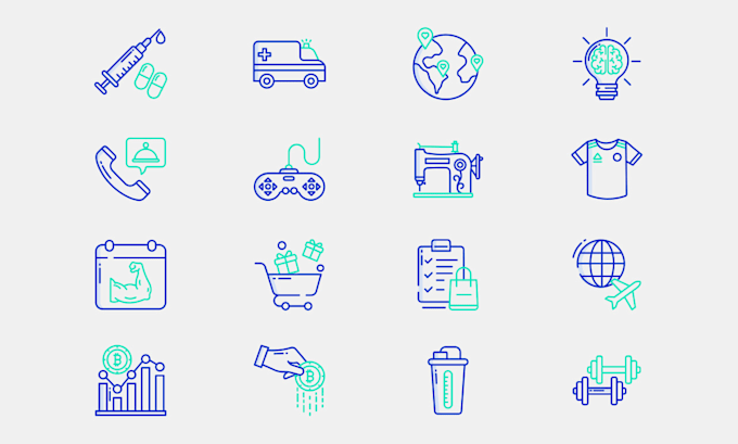 Design custom line icons by Design_absolute | Fiverr