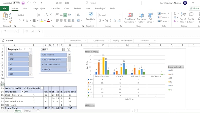 Deliver professional excel chart, graphs, pivot tables, dashboard by ...